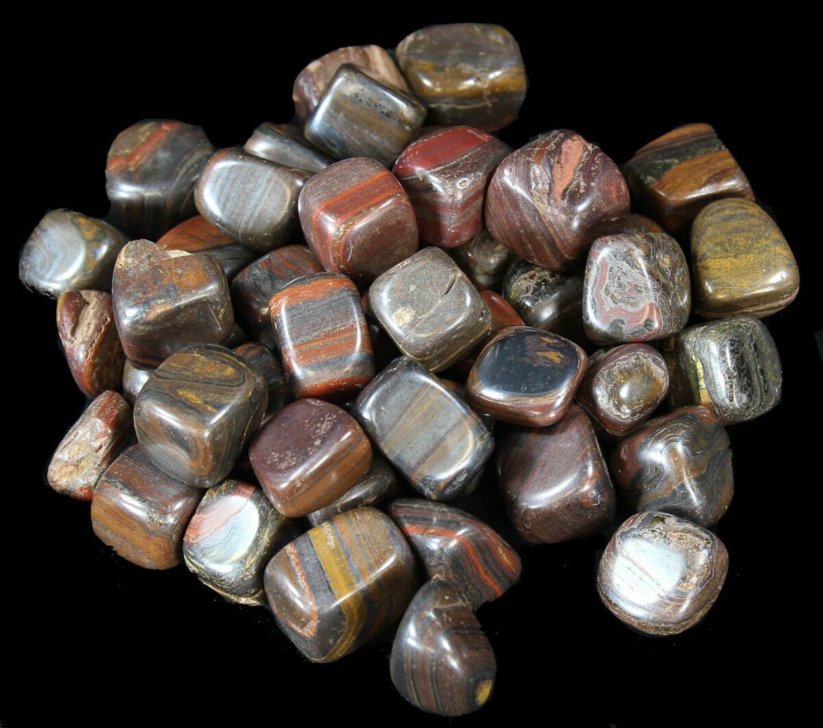 Bulk Polished Tiger Iron - 8oz. (~ 25pc.) For Sale - FossilEra.com