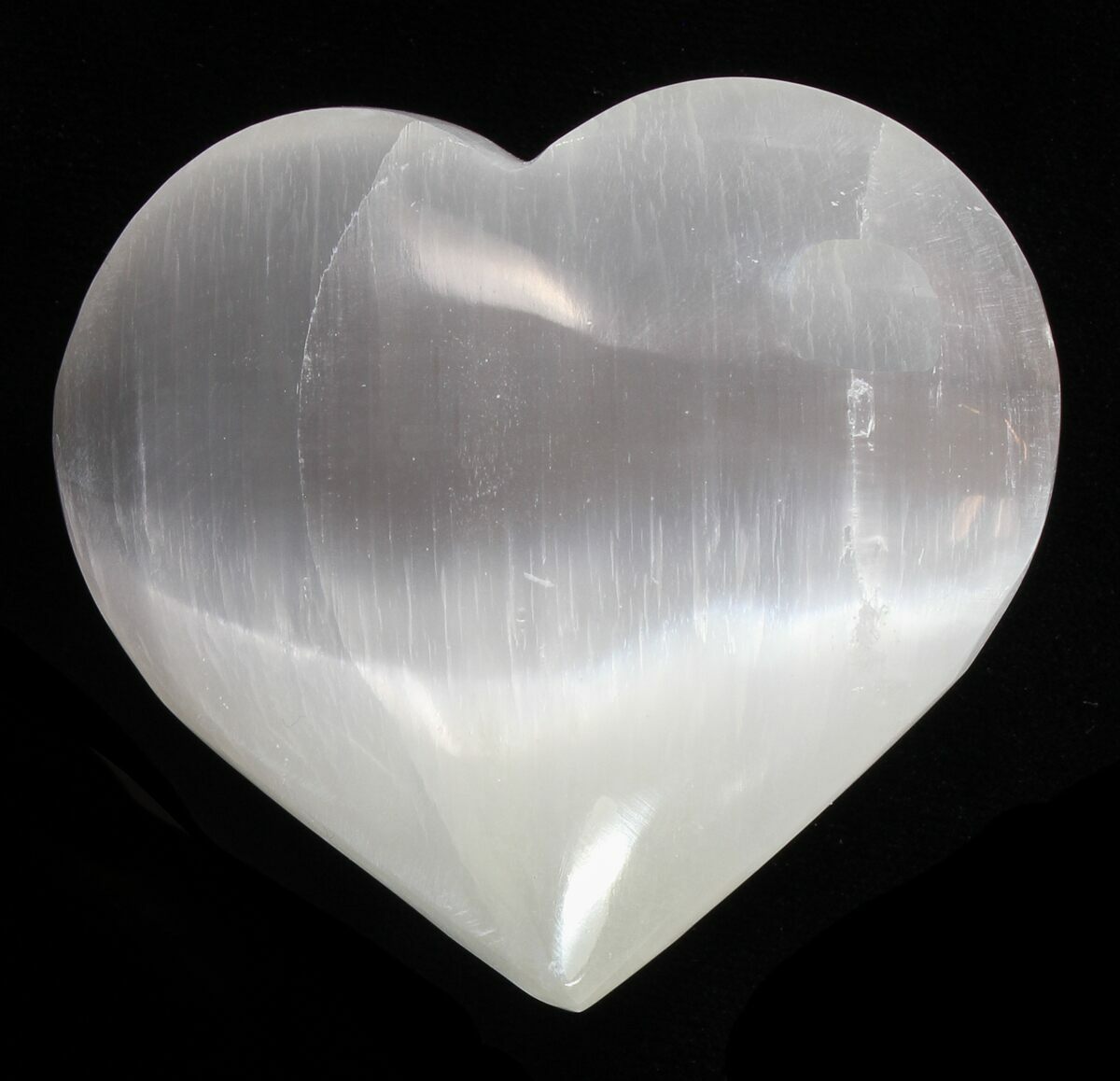 2 1/4" Polished Selenite Hearts - 1 Piece For Sale - FossilEra.com