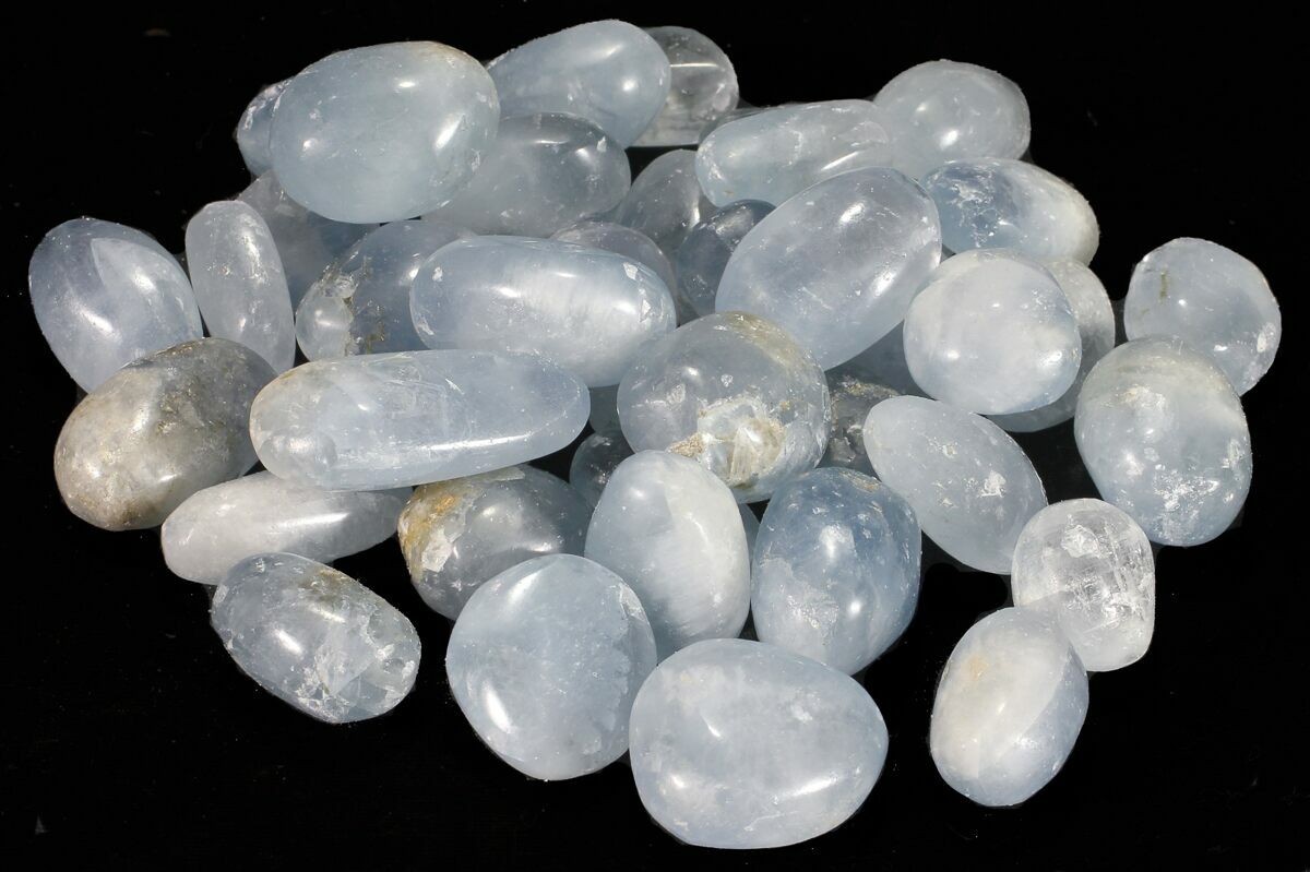 Bulk: Tumbled Celestite - 8oz. (~ 15pc.) For Sale - FossilEra.com