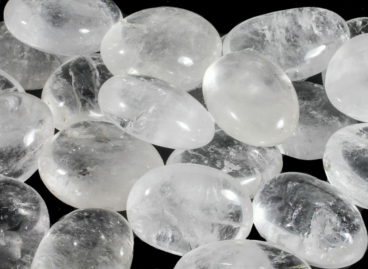 Bulk Polished Clear Quartz "Pebbles" - 10 Pack For Sale - FossilEra.com