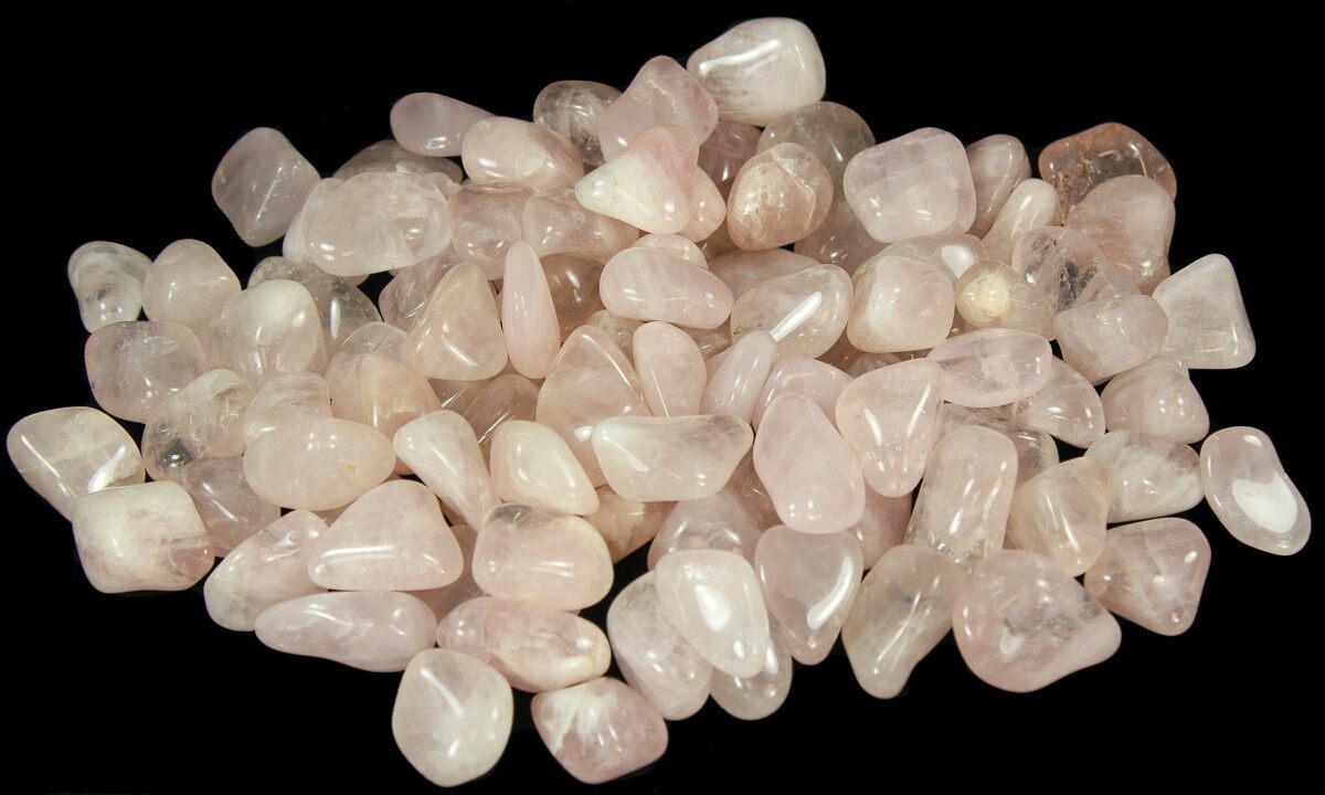 Bulk: Tumbled/Polished Rose Quartz - 1 lb For Sale - FossilEra.com