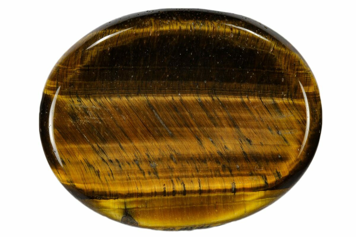 2" Polished Tiger's Eye Worry Stone For Sale - FossilEra.com