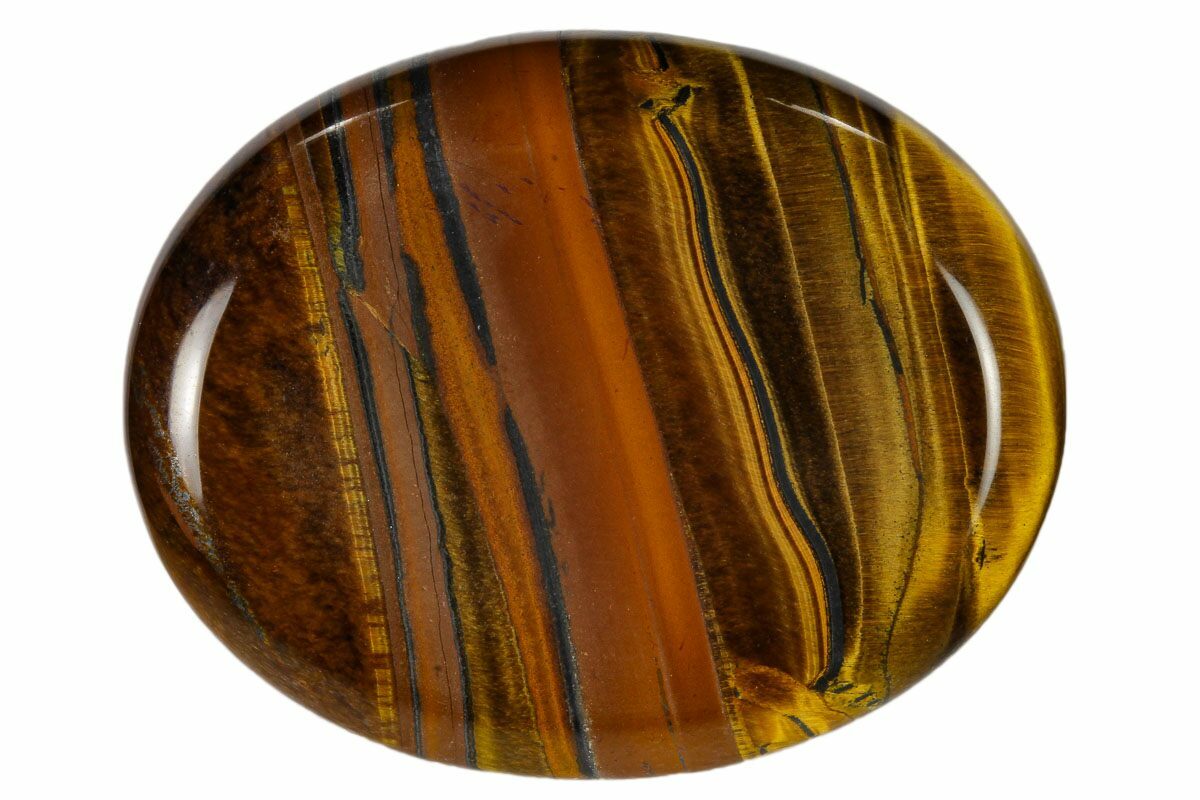 2" Polished Tiger's Eye Worry Stone For Sale - FossilEra.com