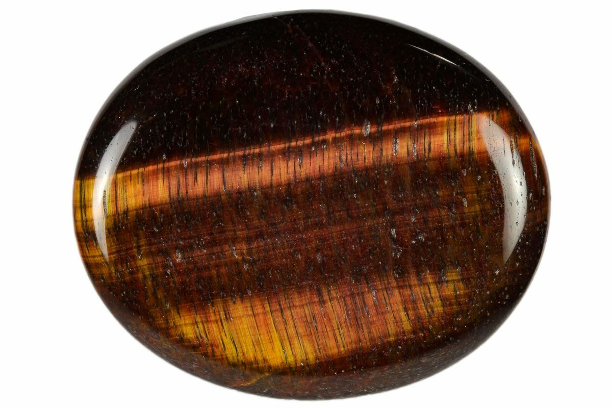 2" Polished Red Tiger's Eye Worry Stone For Sale - FossilEra.com
