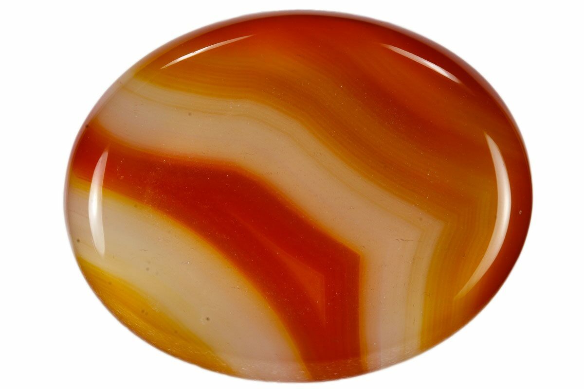 2" Polished Carnelian Agate Worry Stone For Sale - FossilEra.com