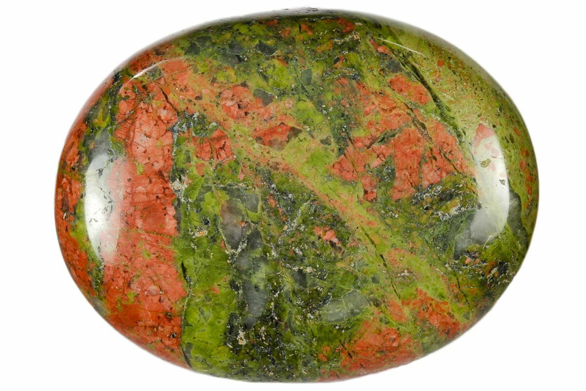 1.8" Polished Unakite Pocket Stone For Sale - FossilEra.com