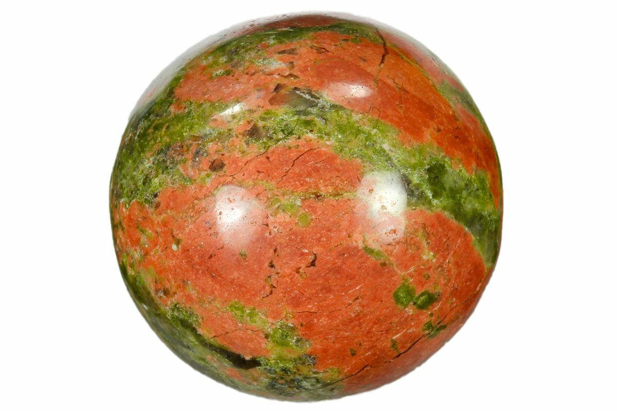 1.2" Polished Unakite Sphere For Sale - FossilEra.com