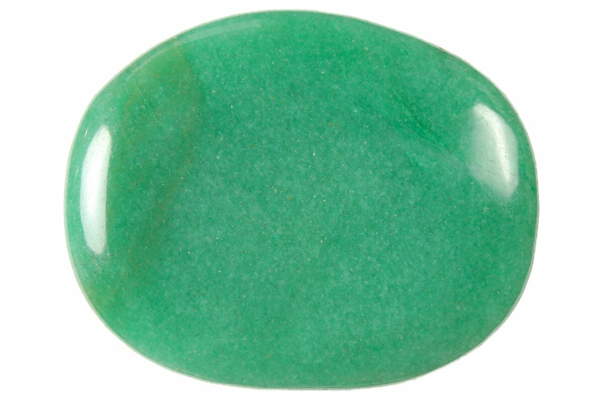 1.7" Polished Aventurine Flat Pocket Stone For Sale - FossilEra.com