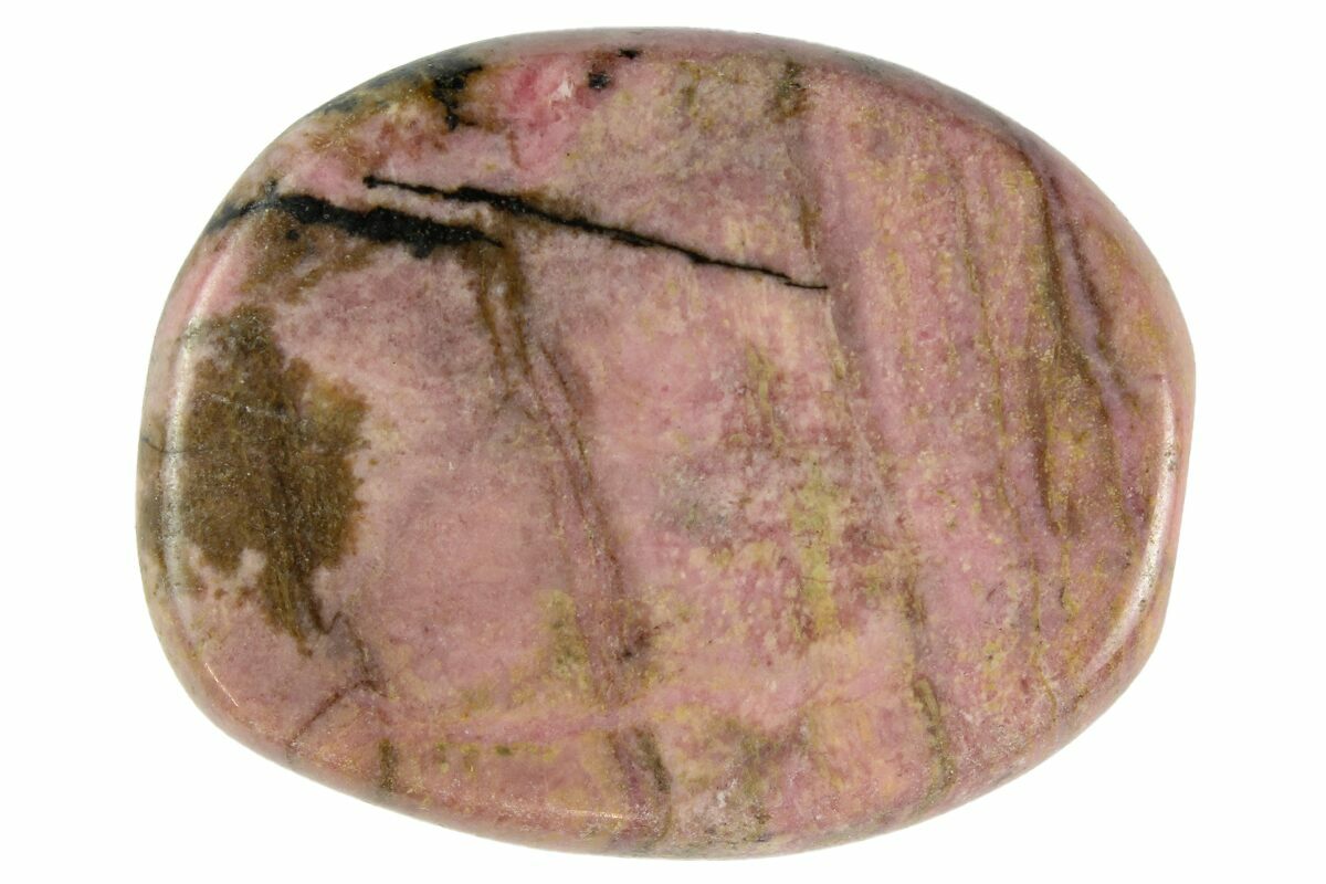 1.7" Polished Rhodonite Flat Pocket Stones For Sale - FossilEra.com
