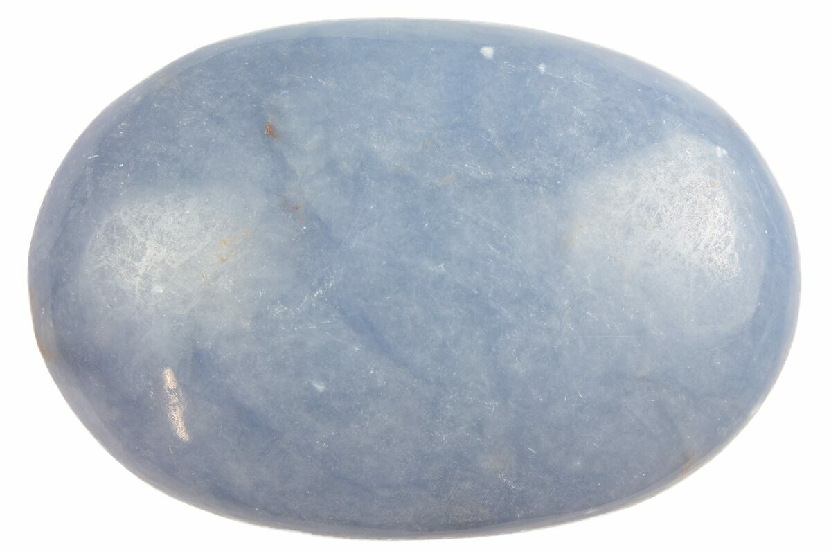 2.1" - 2.4" Polished Blue Angelite (Anhydrite) Pocket Stone For Sale ...
