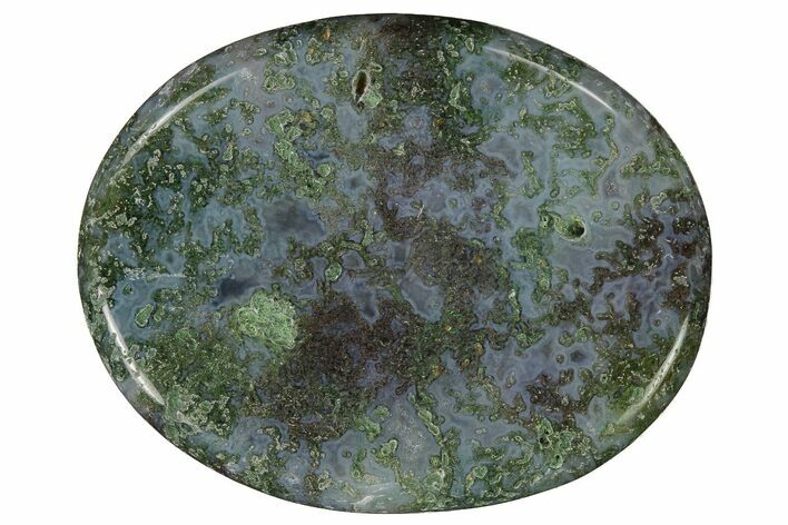 Moss Agate Worry Stones - 1.5" Size For Sale - FossilEra.com