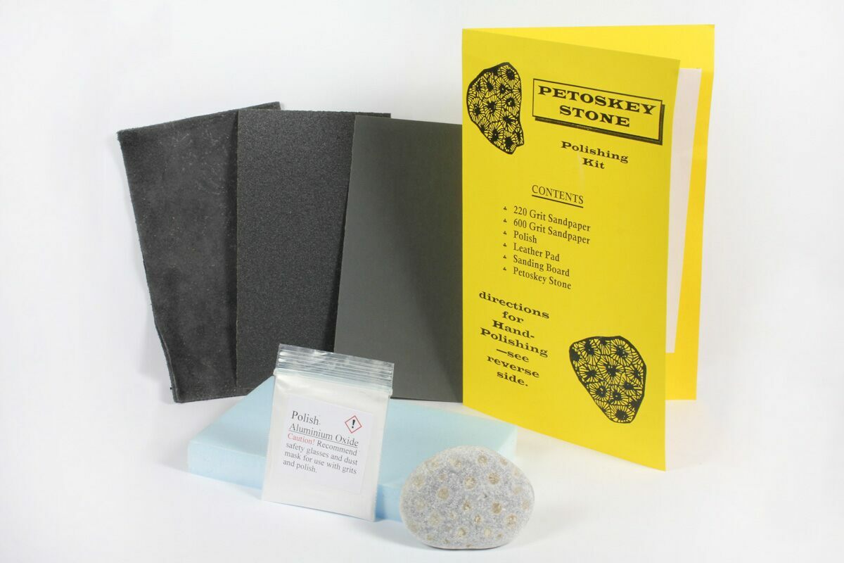 Petoskey Stone (Fossil Coral) Polishing Kits For Sale - FossilEra.com
