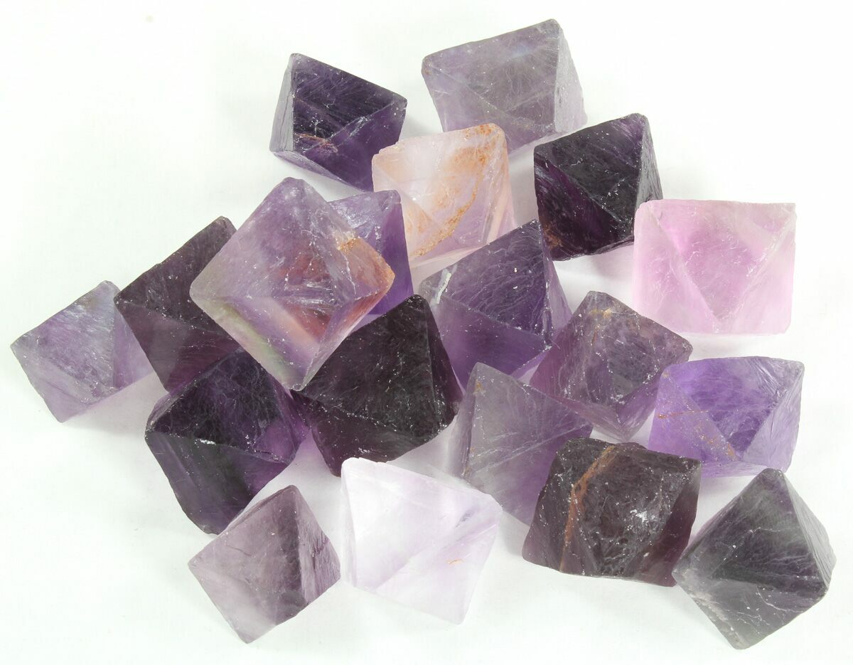Small Purple Fluorite Octahedral Crystals For Sale - FossilEra.com