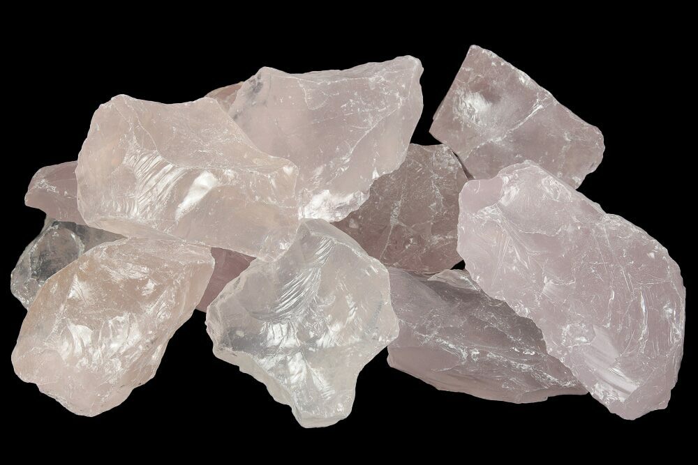 Rough Rose Quartz Pieces - 1 1/2 to 2" Size For Sale - FossilEra.com