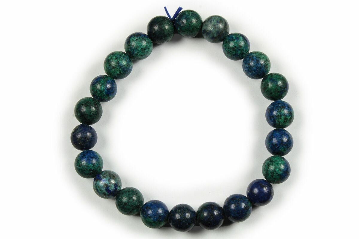 Azurite And Malachite Stone Bracelet - Elastic Band For Sale ...