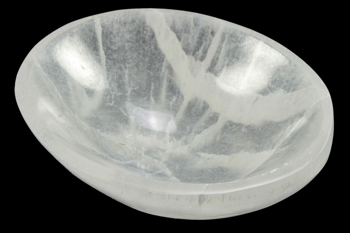 4" Polished Selenite Dish For Sale - FossilEra.com