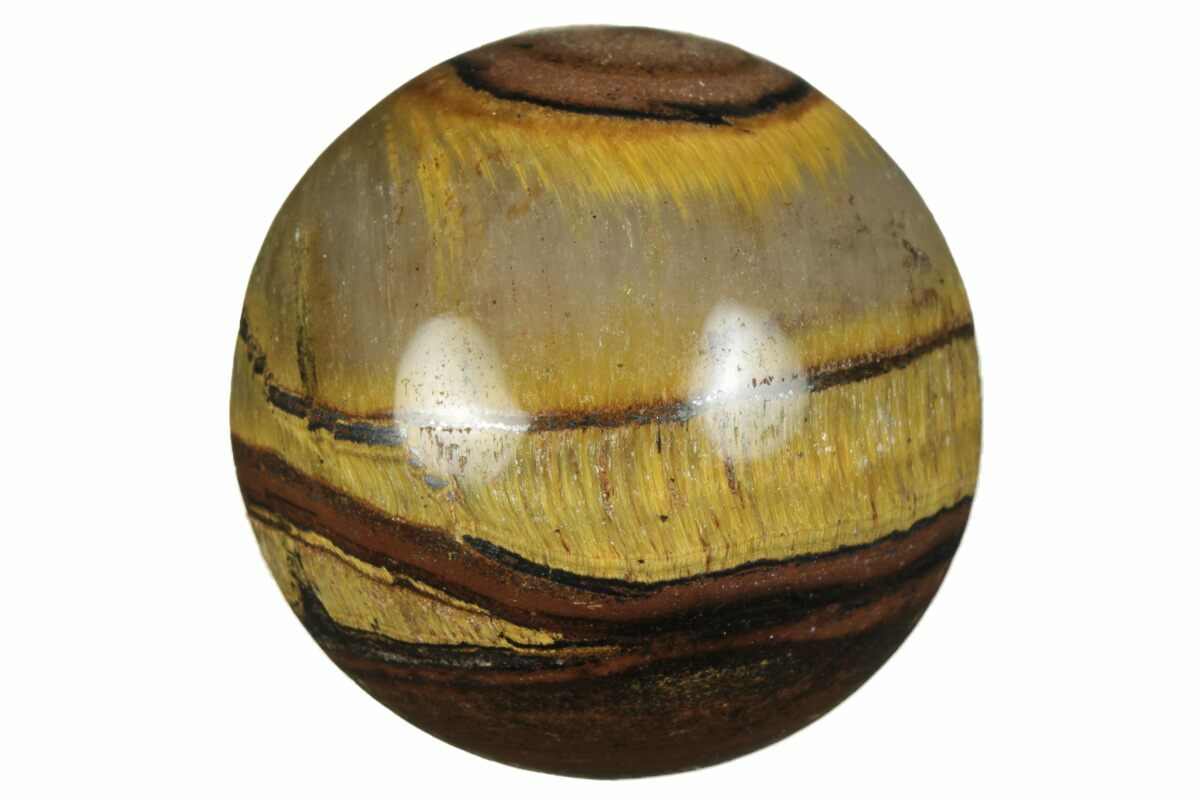 .9" Polished Tiger Iron Sphere For Sale - FossilEra.com