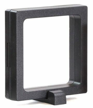 3.5" (Medium) Floating Frame Display Cases With Stands - Black For Sale ...
