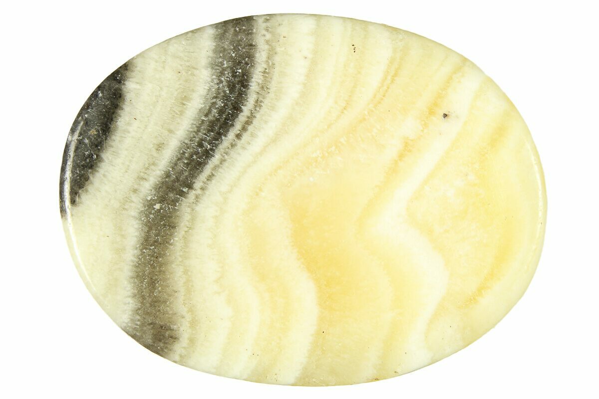 1.5" Polished Zebra Calcite Worry Stones For Sale - FossilEra.com