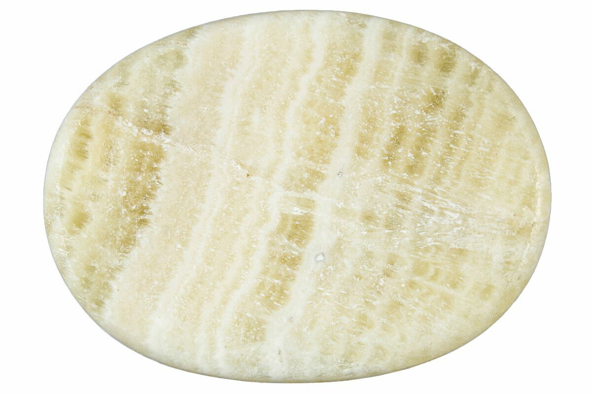 1.5" Polished Banded Yellow-Orange Calcite Worry Stones For Sale ...