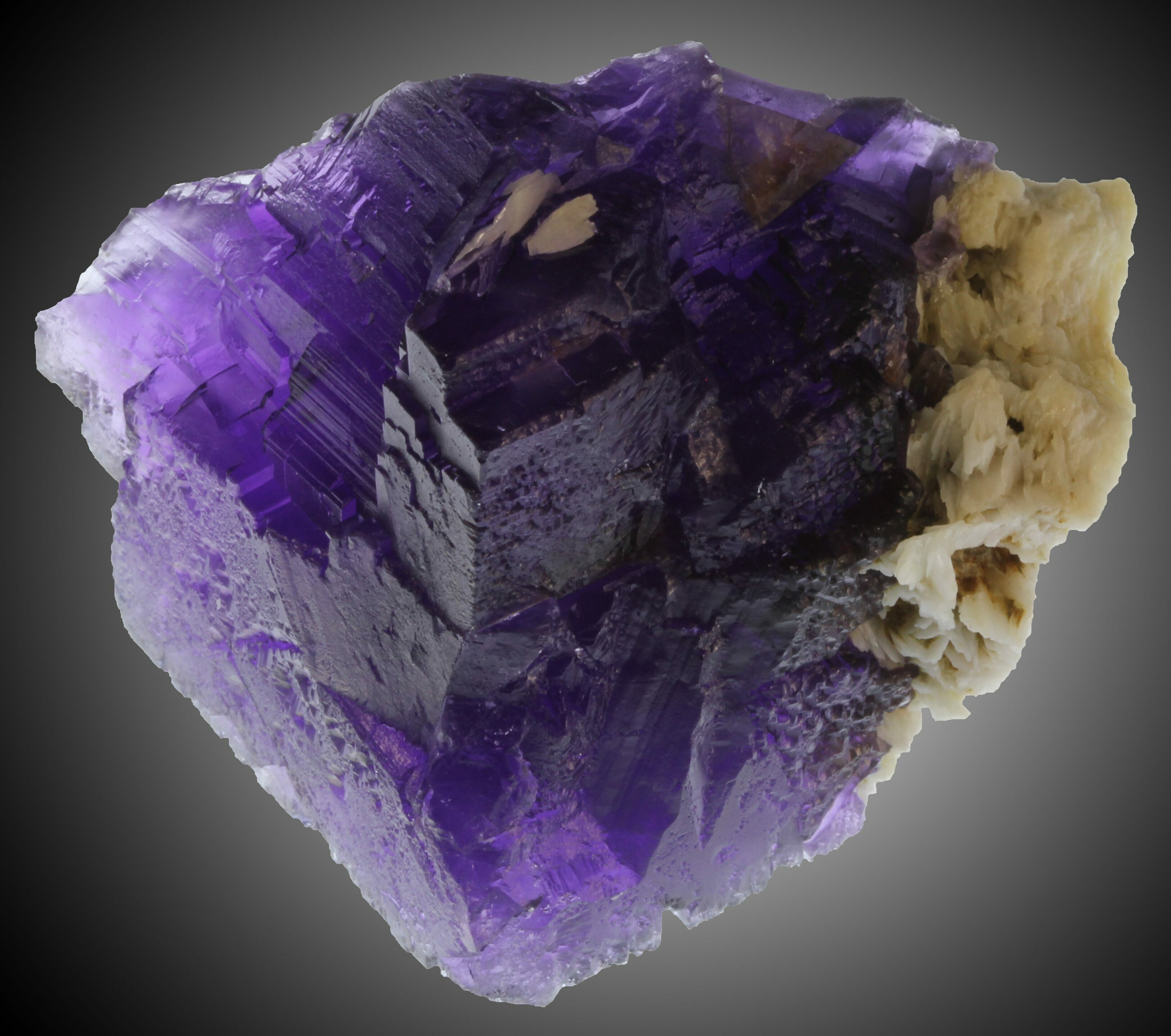 2.7" Purple, Cubic Fluorite on Bladed Barite - Illinois For Sale ...