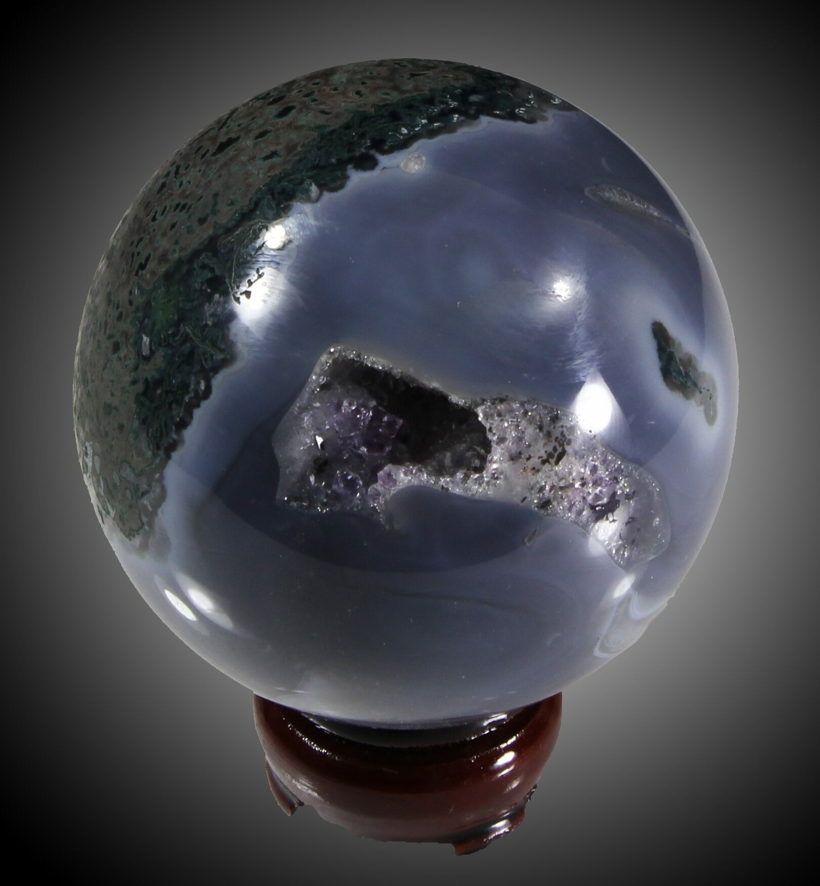 3" Polished Brazilian Agate Sphere For Sale (#31345) - FossilEra.com