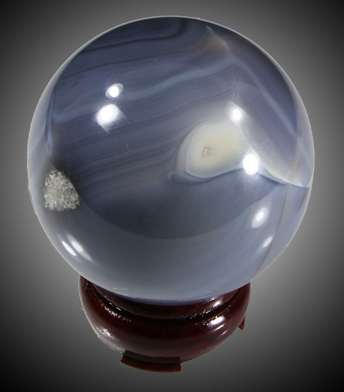 2.7" Polished Brazilian Agate Sphere For Sale (#31348) - FossilEra.com