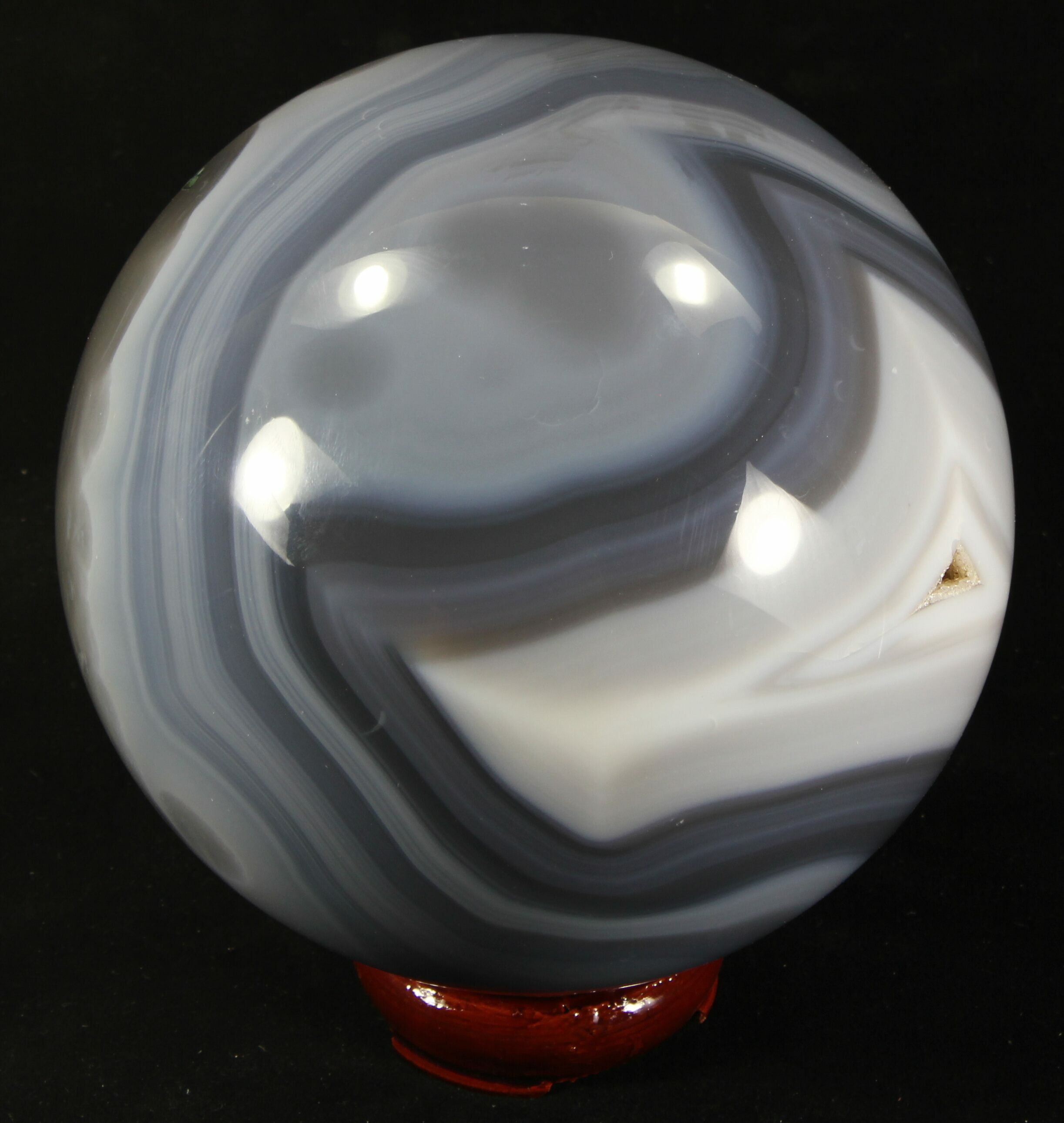 5" Polished Brazilian Agate Sphere For Sale (#31340) - FossilEra.com
