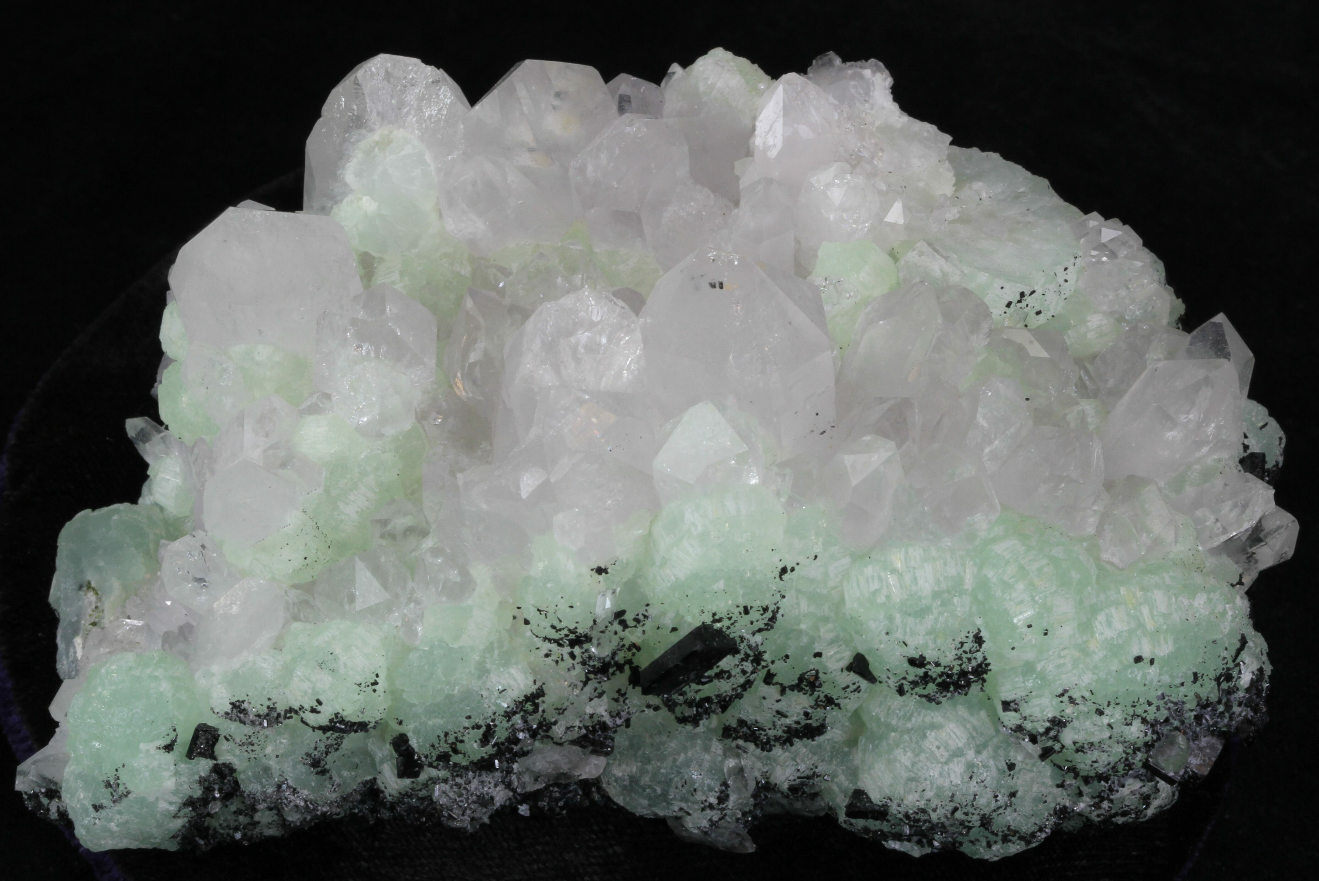 4.7" Prehnite On Quartz Crystals With Babingtonite For Sale (#33450 ...
