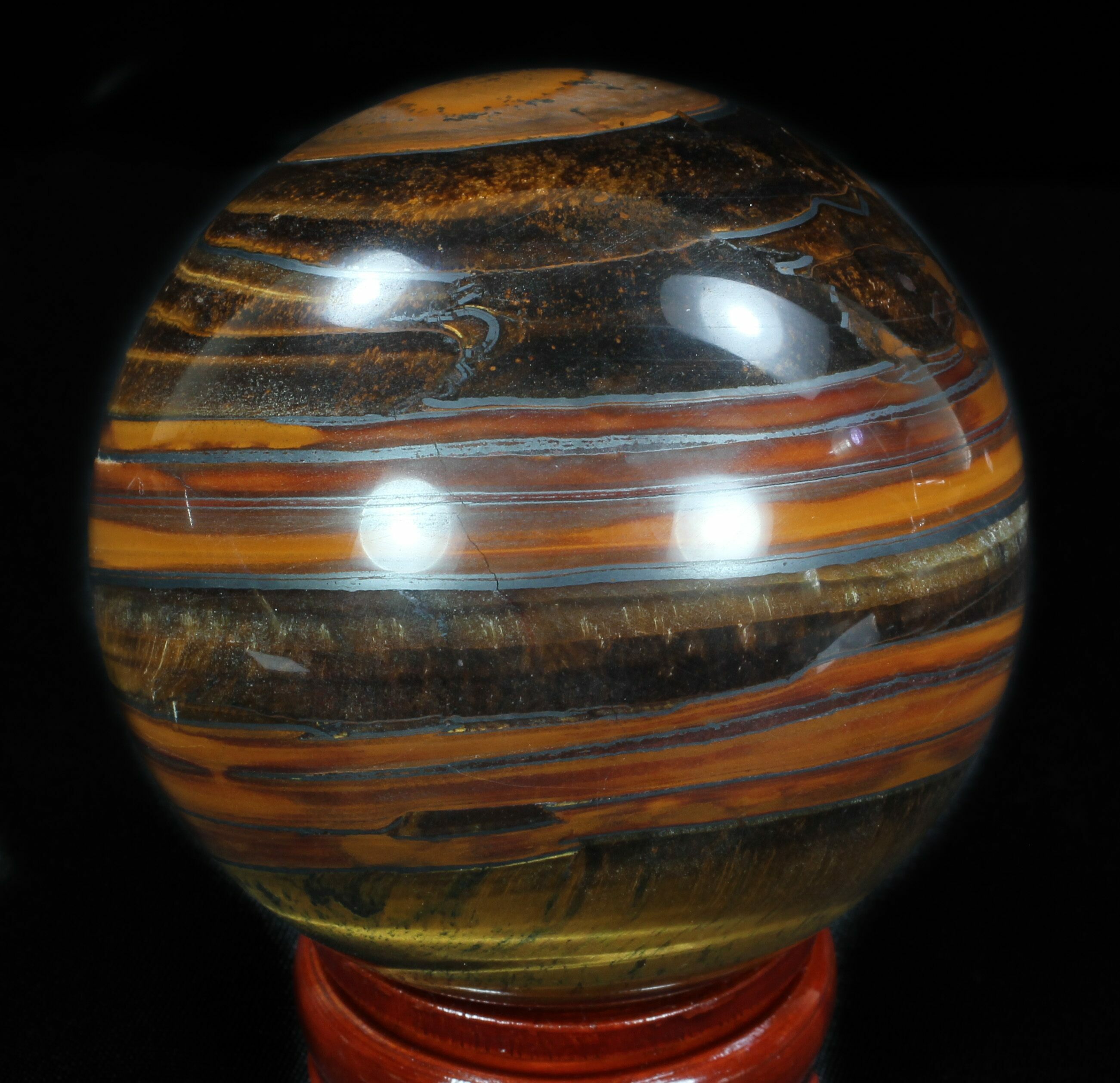 3.5" Polished Tiger Iron (Tiger's Eye) Sphere For Sale (#33626 ...