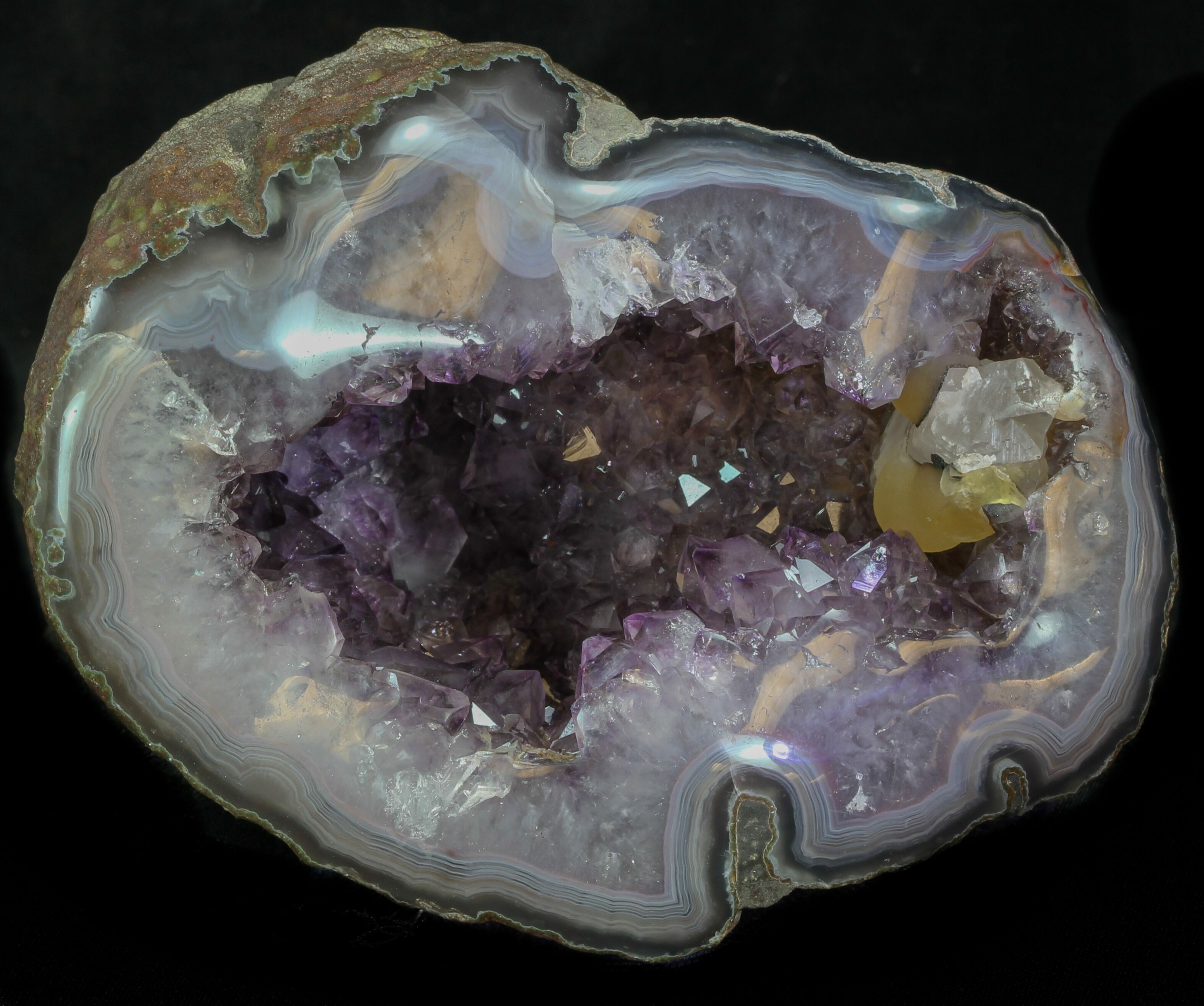 5.3" Amethyst Geode With Calcite & Agate - Uruguay For Sale (#33817 ...