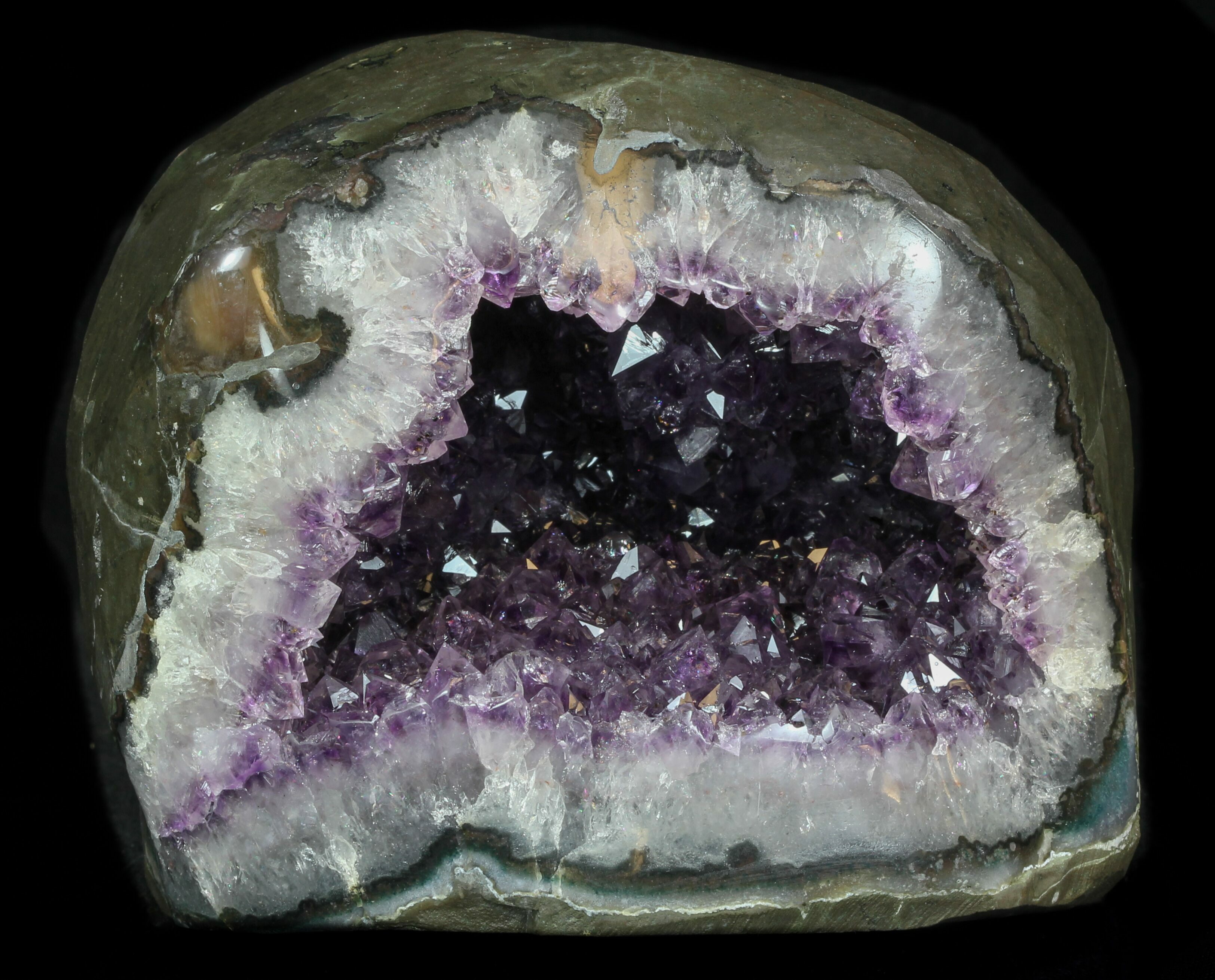 5.3" Dark Purple Amethyst Geode - Uruguay For Sale (#33819) - FossilEra.com