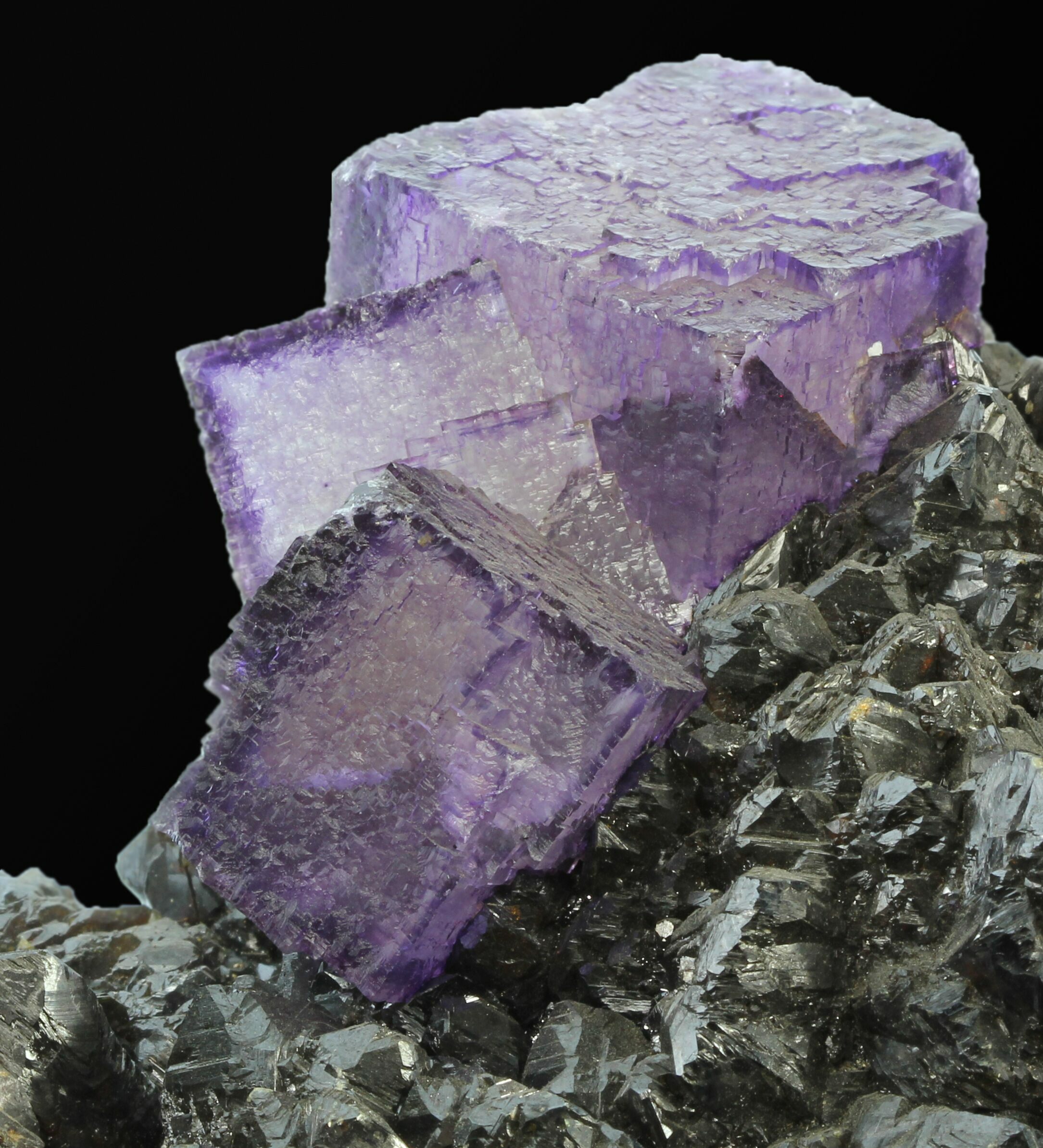 Huge Cubic Purple Fluorite on Sphalerite - Elmwood For Sale (#33892 ...