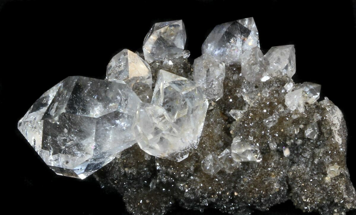 Exceptional Herkimer Diamond Cluster On Druzy Quartz For Sale (#34053 ...