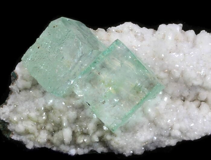 Cubic, Green Apophyllite Crystals - India For Sale (#34062) - FossilEra.com