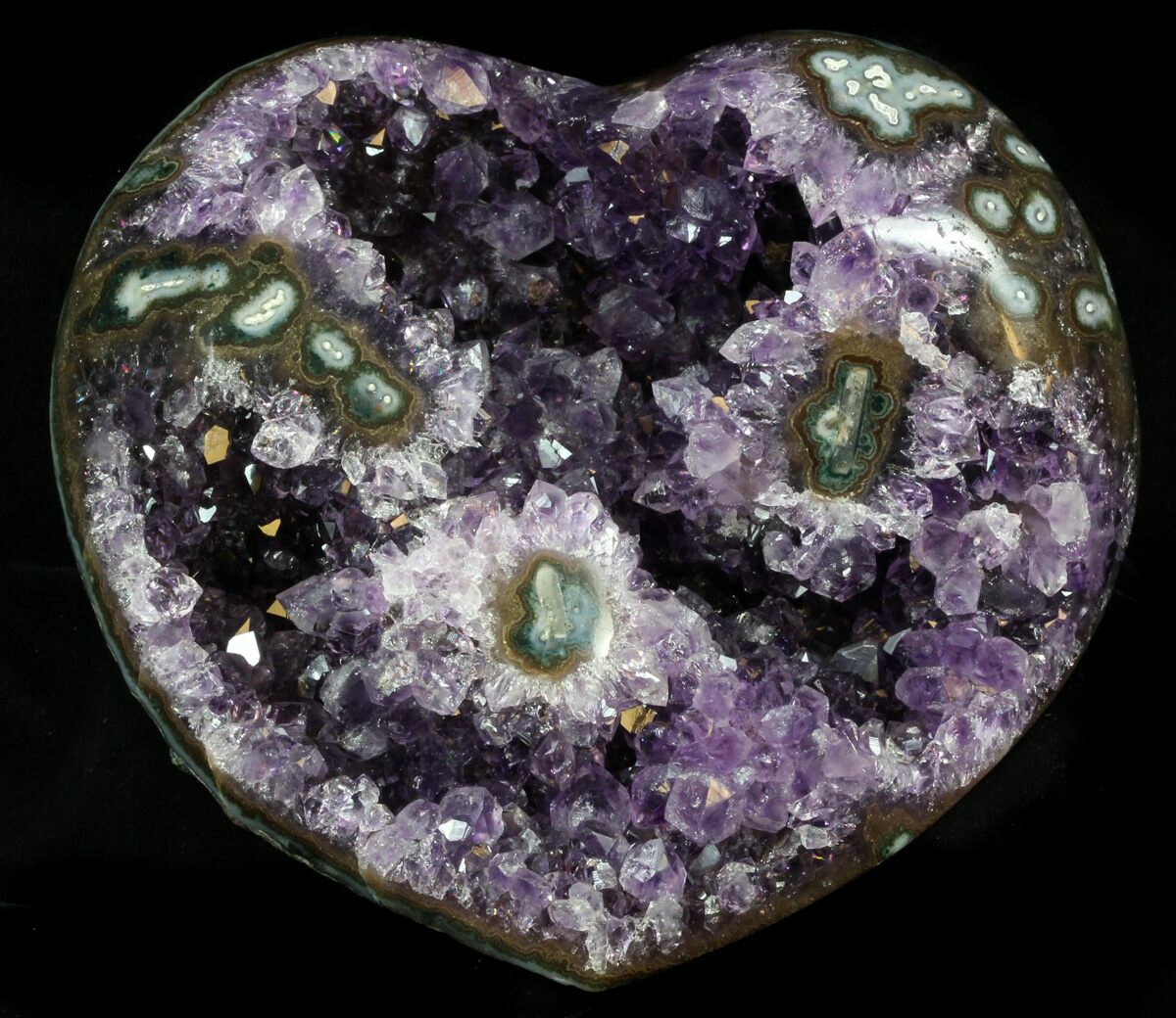 5.1" Deep Purple Amethyst Crystal Heart - Uruguay For Sale (#34377 ...