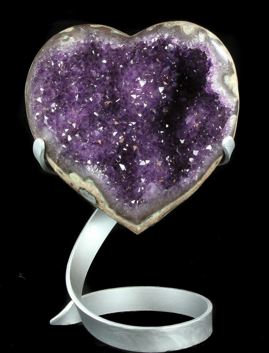 8.3" Amethyst Crystal Heart On Stand - Stunning For Sale (#36417 ...