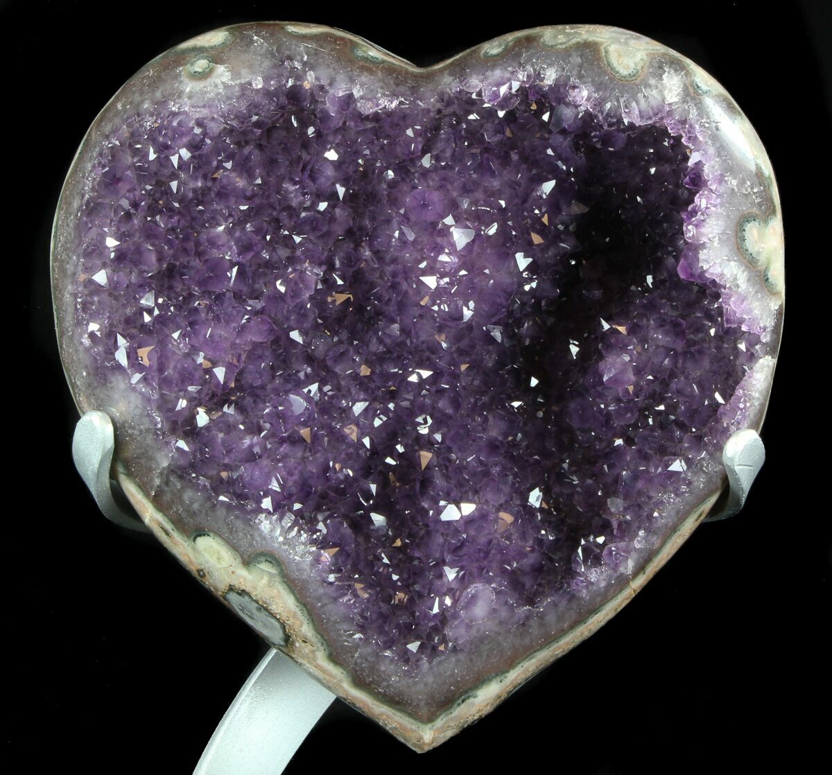 8.3" Amethyst Crystal Heart On Stand - Stunning For Sale (#36417 ...