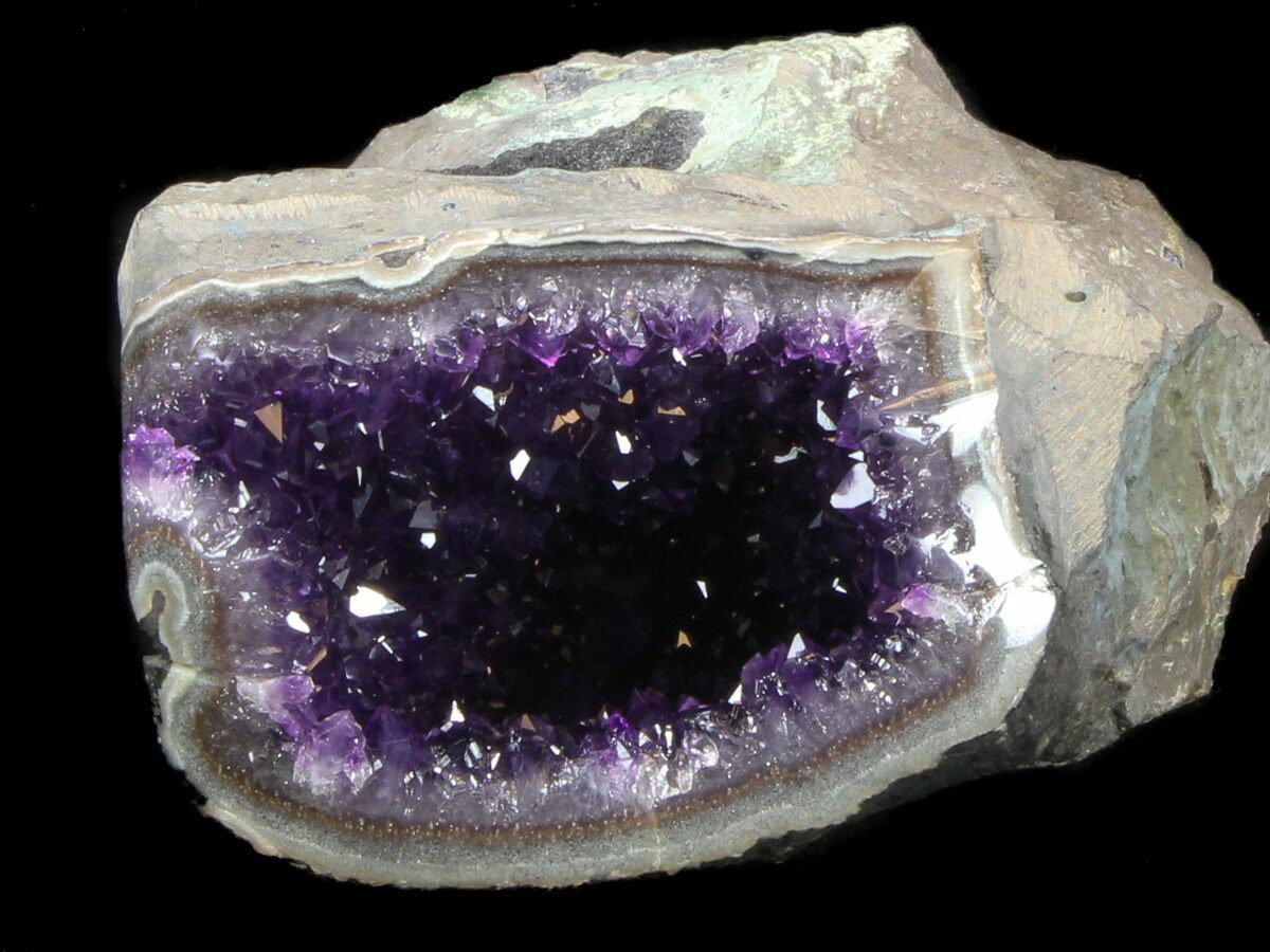 4" Deep Purple Amethyst Geode For Sale (#36471) - FossilEra.com