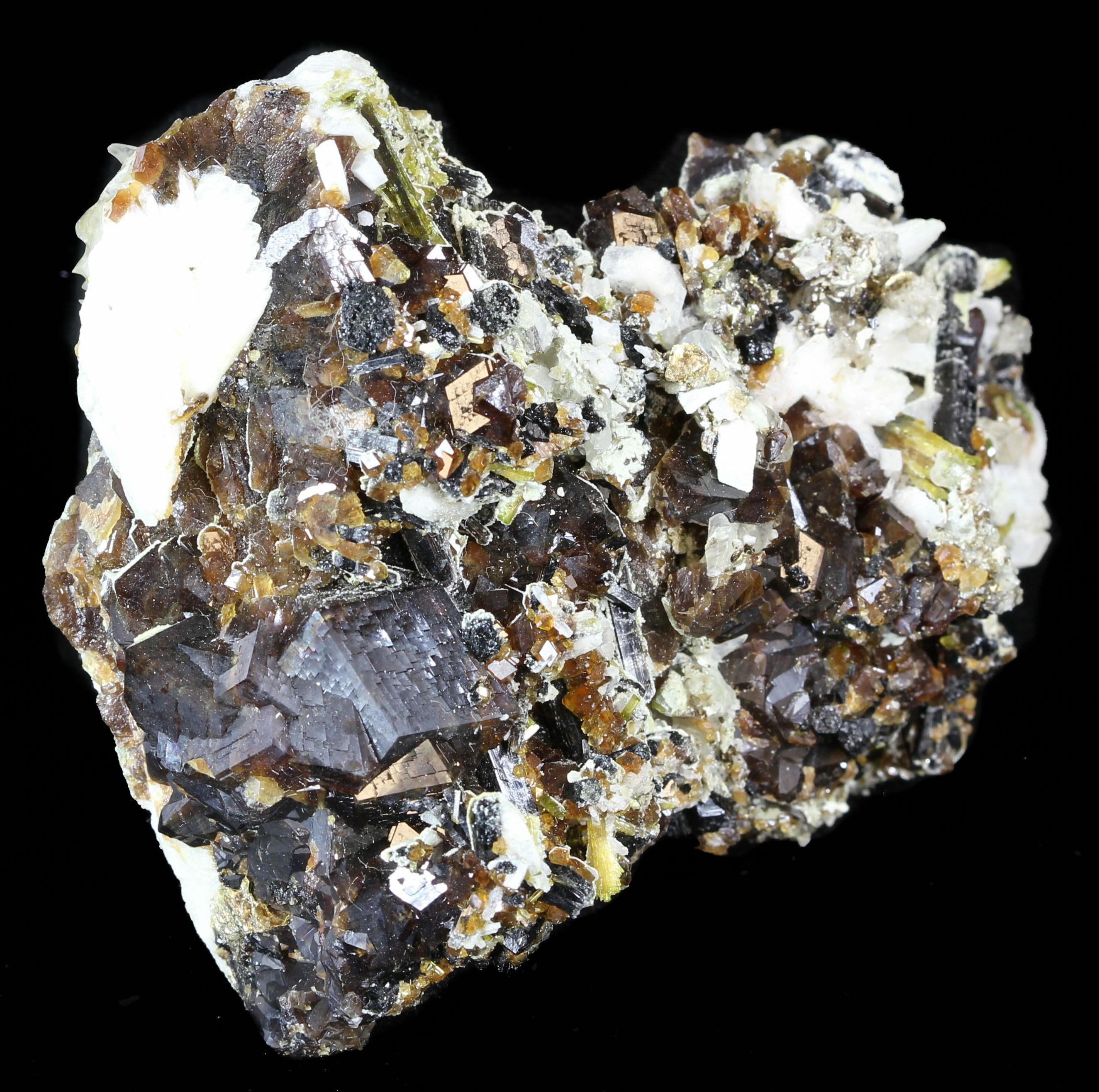 2.8" Garnet Cluster with Calcite, Epidote, Mica & Feldspar - Pakistan ...