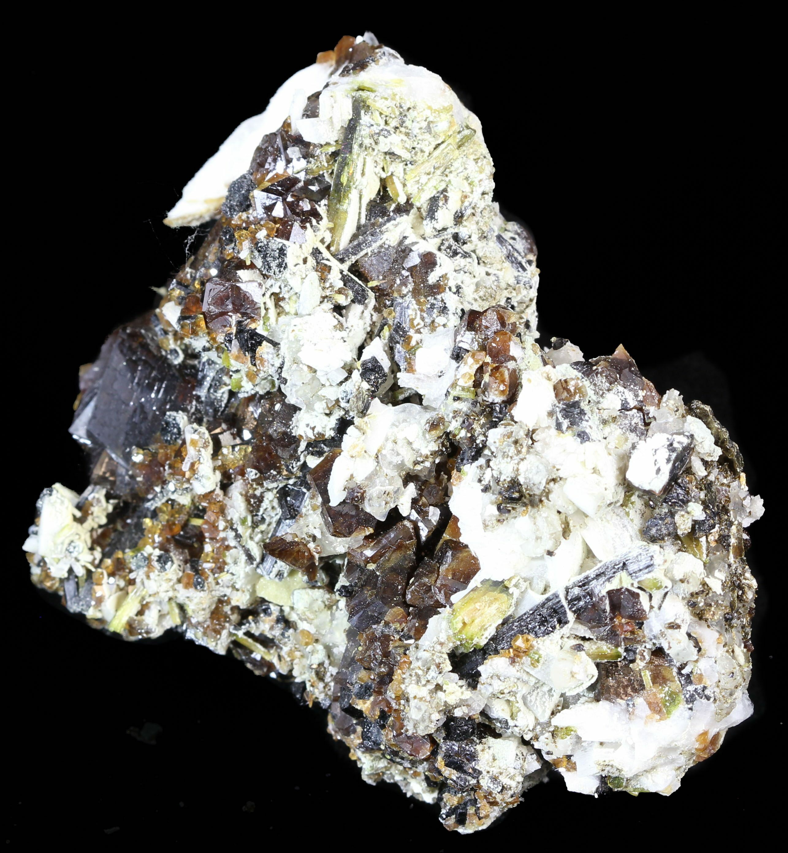 2.8" Garnet Cluster with Calcite, Epidote, Mica & Feldspar - Pakistan ...