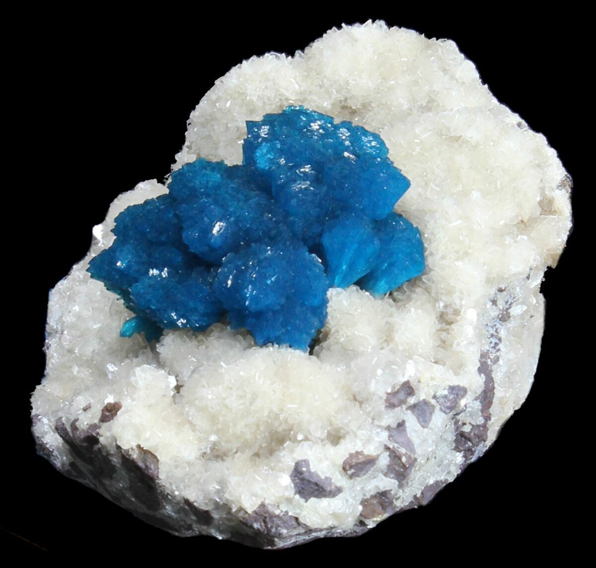 Large Cavansite Cluster on Stilbite - India For Sale (#39014 ...