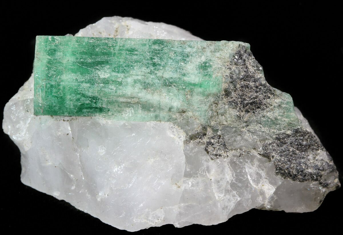 1.45" Beryl Emerald in Quartz & Biotite - Bahia, Brazil For Sale ...
