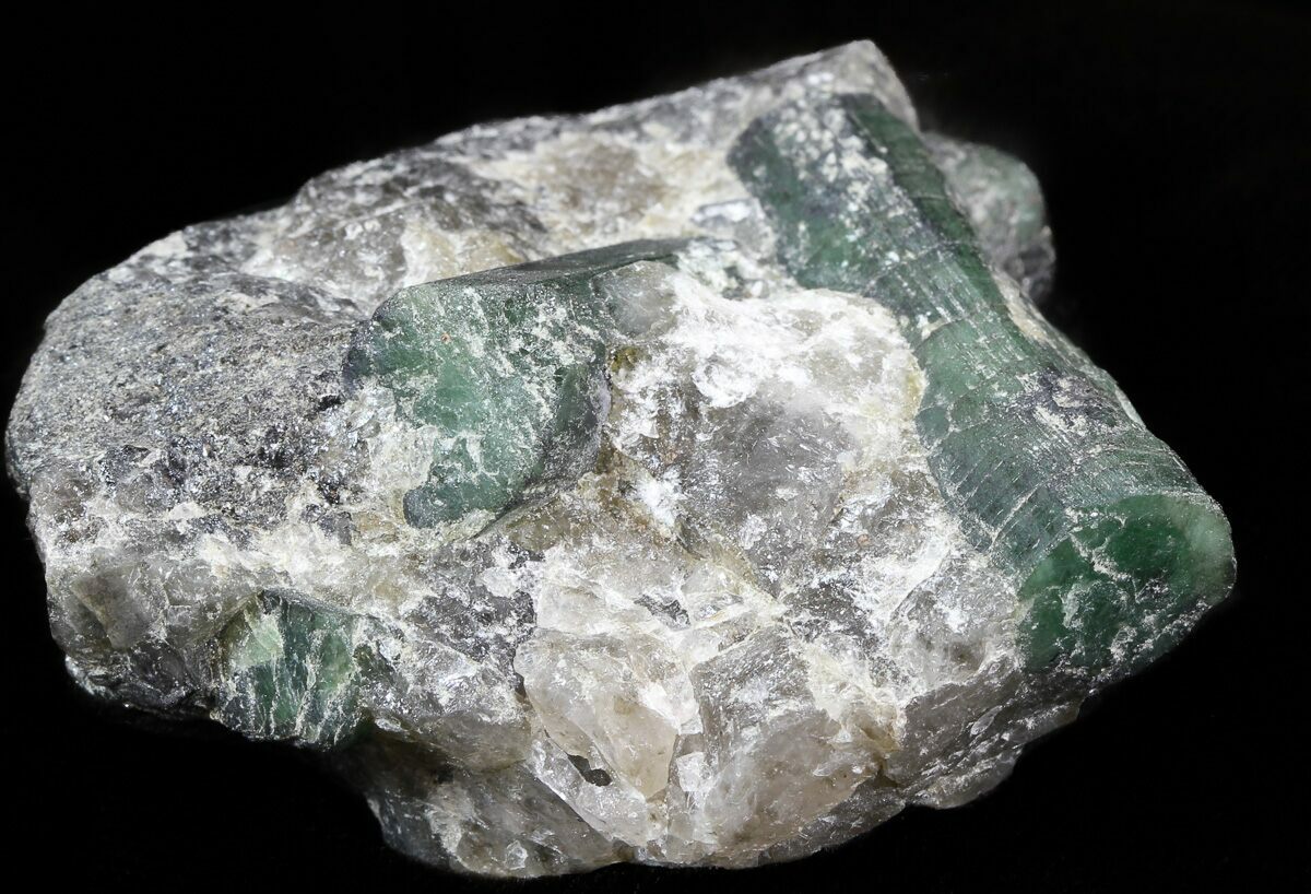 Beryl (Var: Emerald) Crystals in Quartz & Biotite - Bahia, Brazil For ...