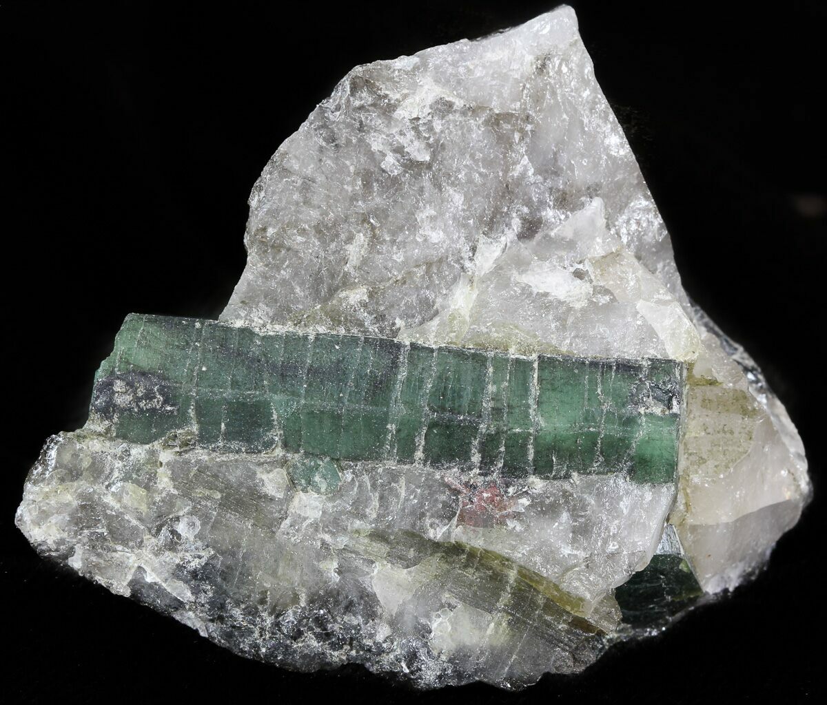 1.7" Beryl (Var: Emerald) Crystal in Quartz & Biotite - Bahia, Brazil ...