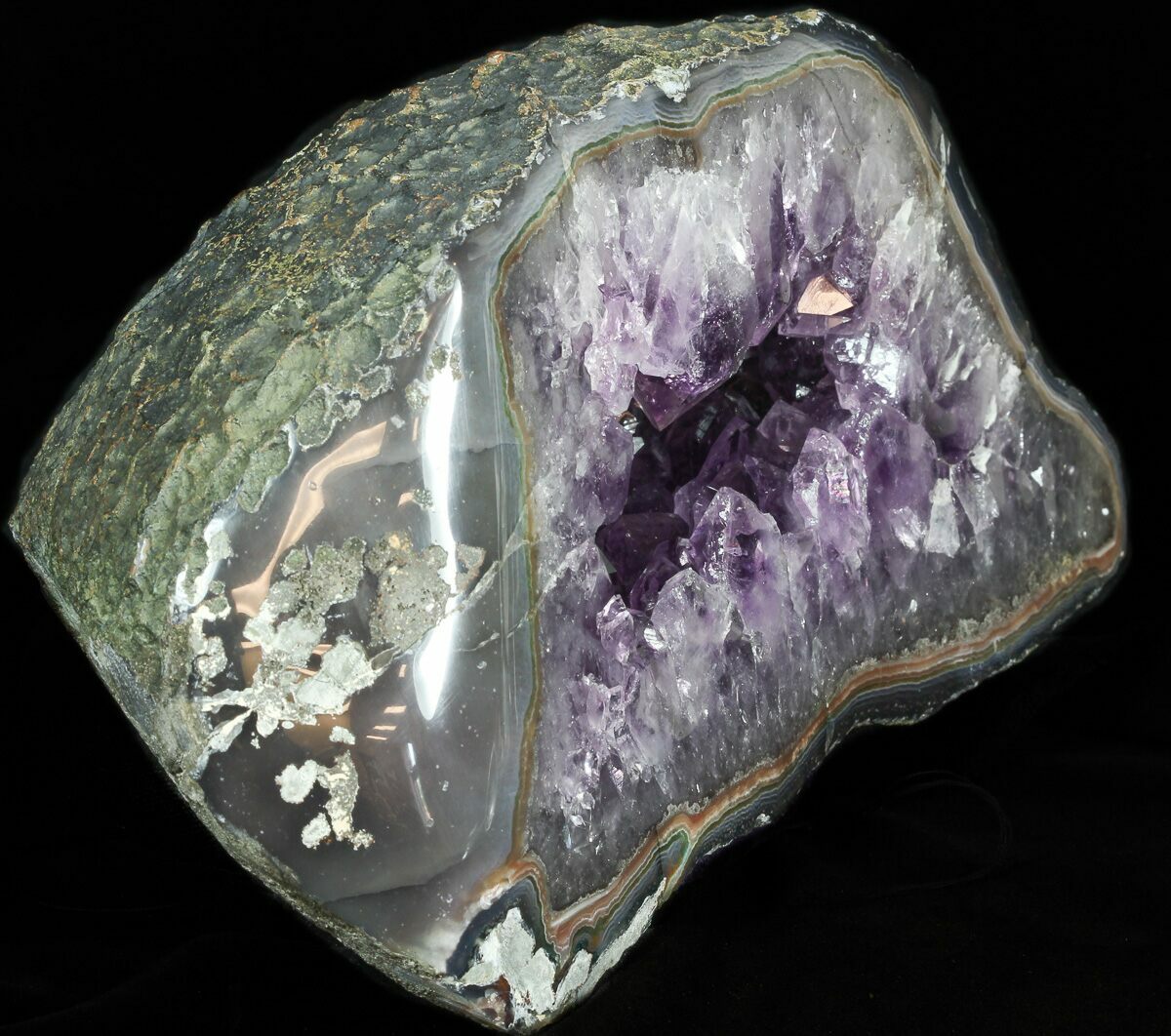 8.8" Purple Amethyst Geode with Large Crystals - Uruguay For Sale ...