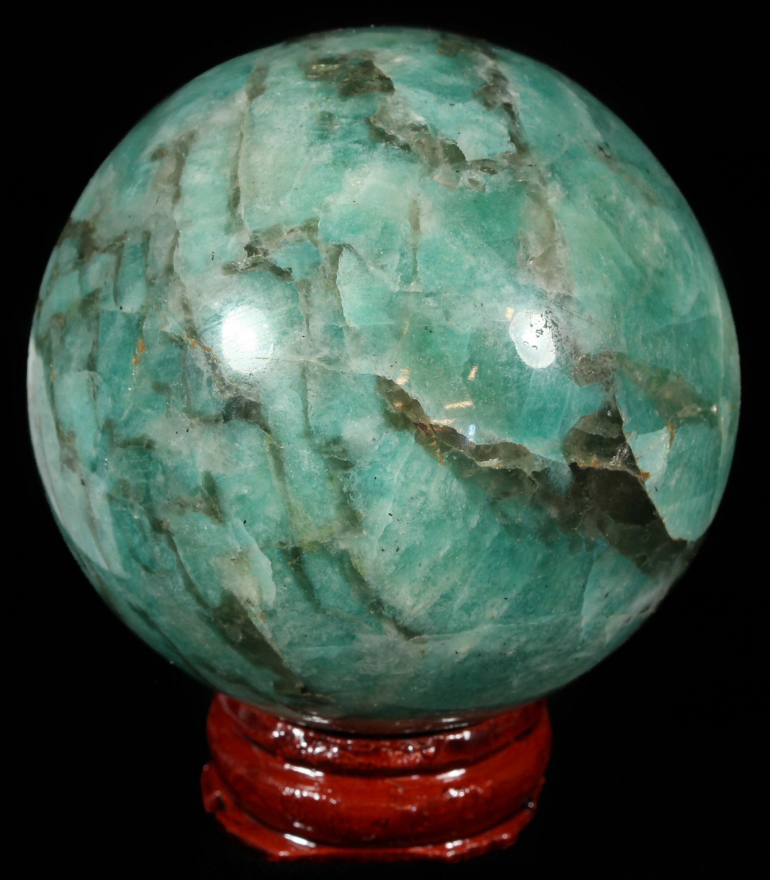 2.2" Polished Amazonite Crystal Sphere - Madagascar For Sale (#51596 ...