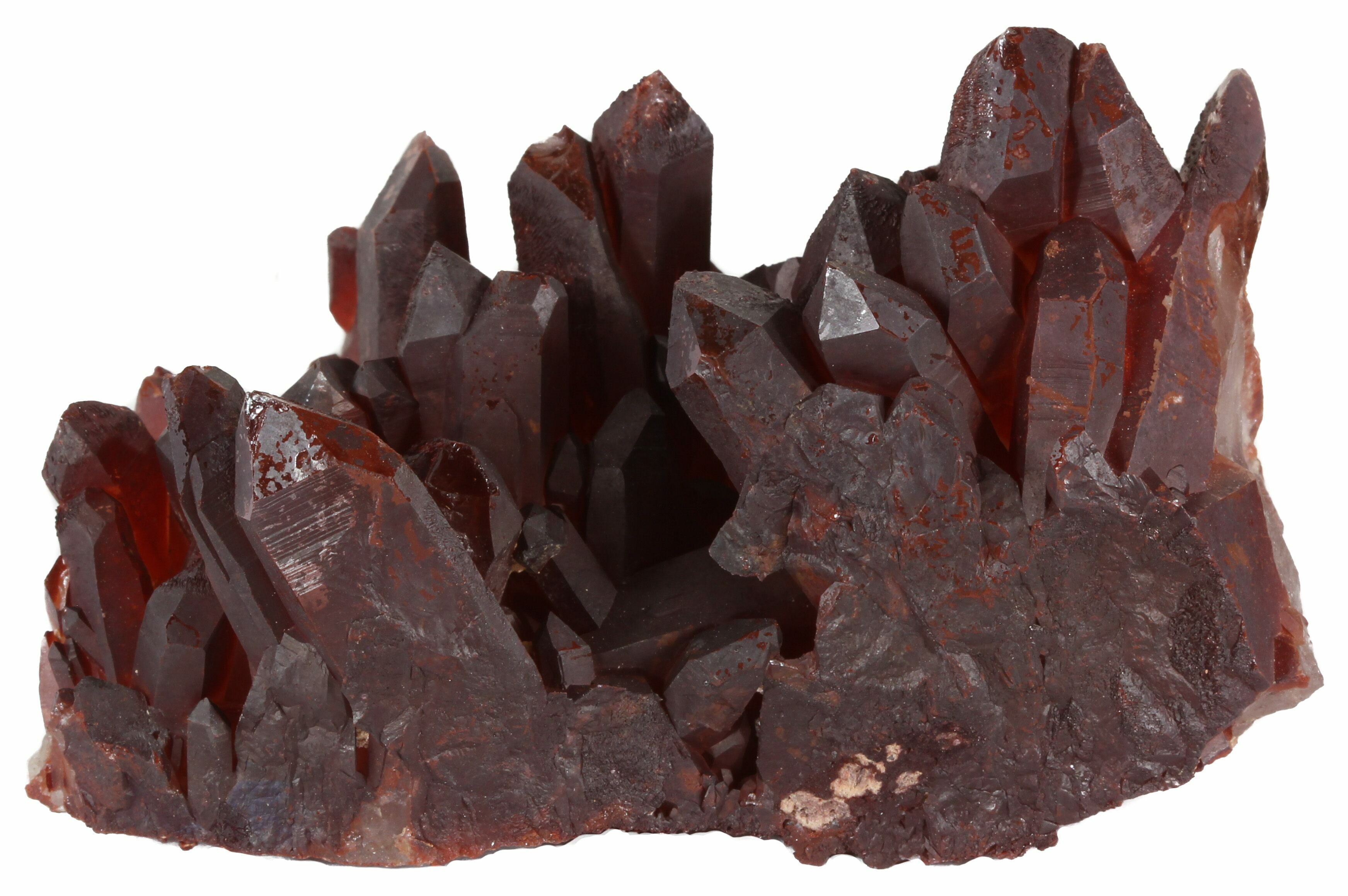 3.3" Natural, Dark Red Quartz Crystal Cluster - Morocco For Sale ...