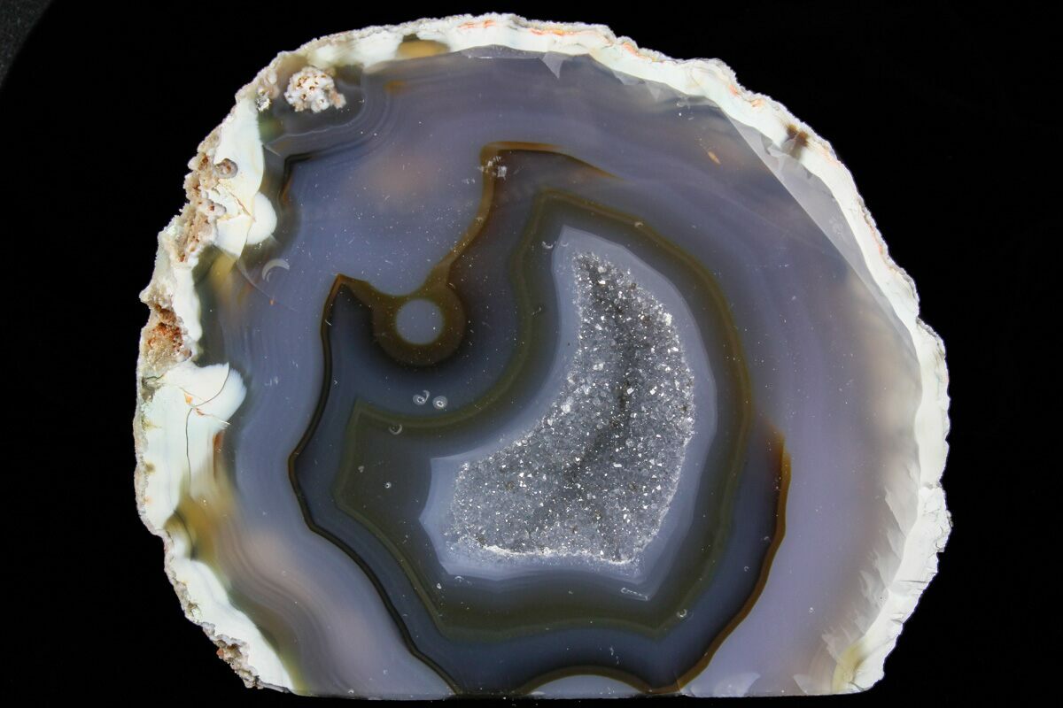 3.5" Polished Brazilian Agate Standup - Druzy Quartz For Sale (#73688 ...
