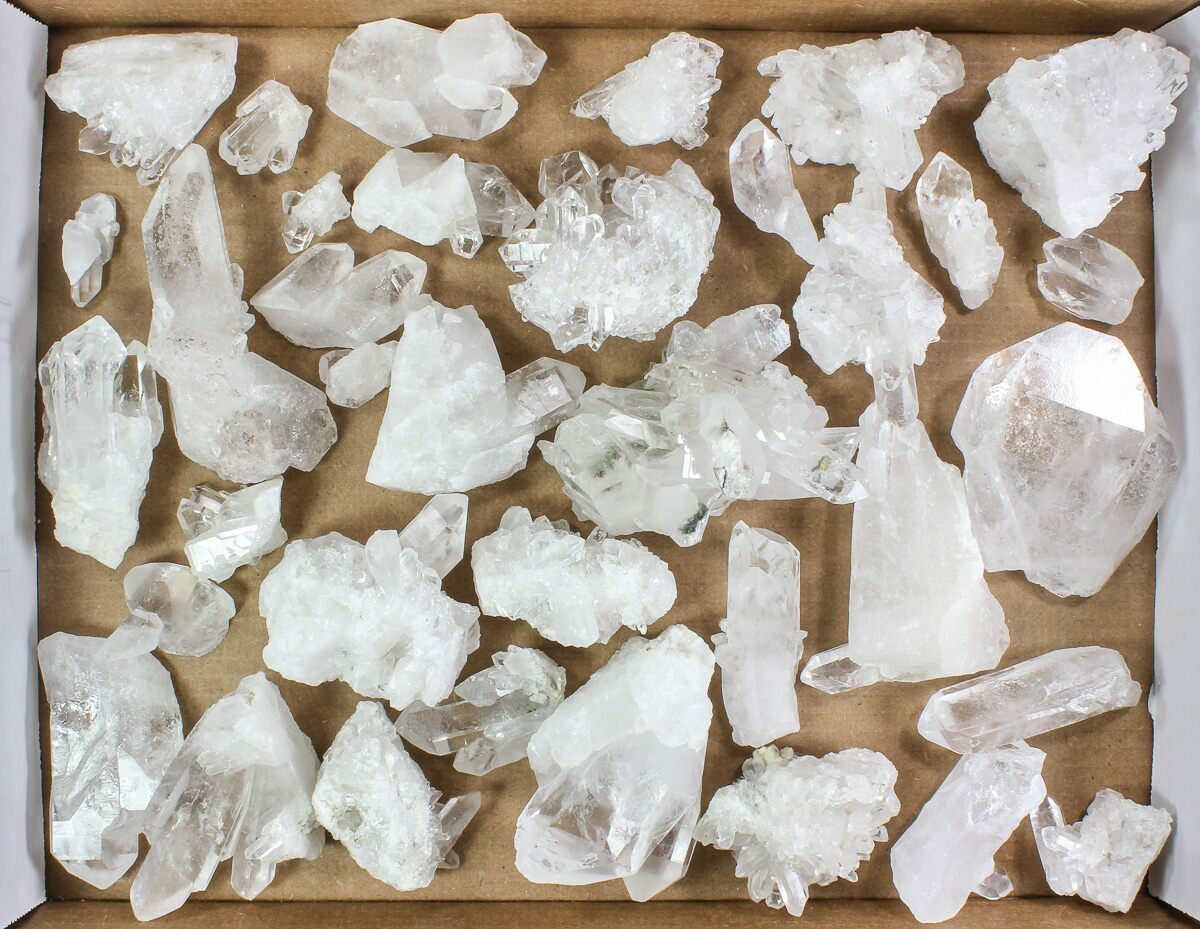 Wholesale Lot: 10 Lbs Clear Quartz Crystal Clusters (2-4") - Brazil For ...